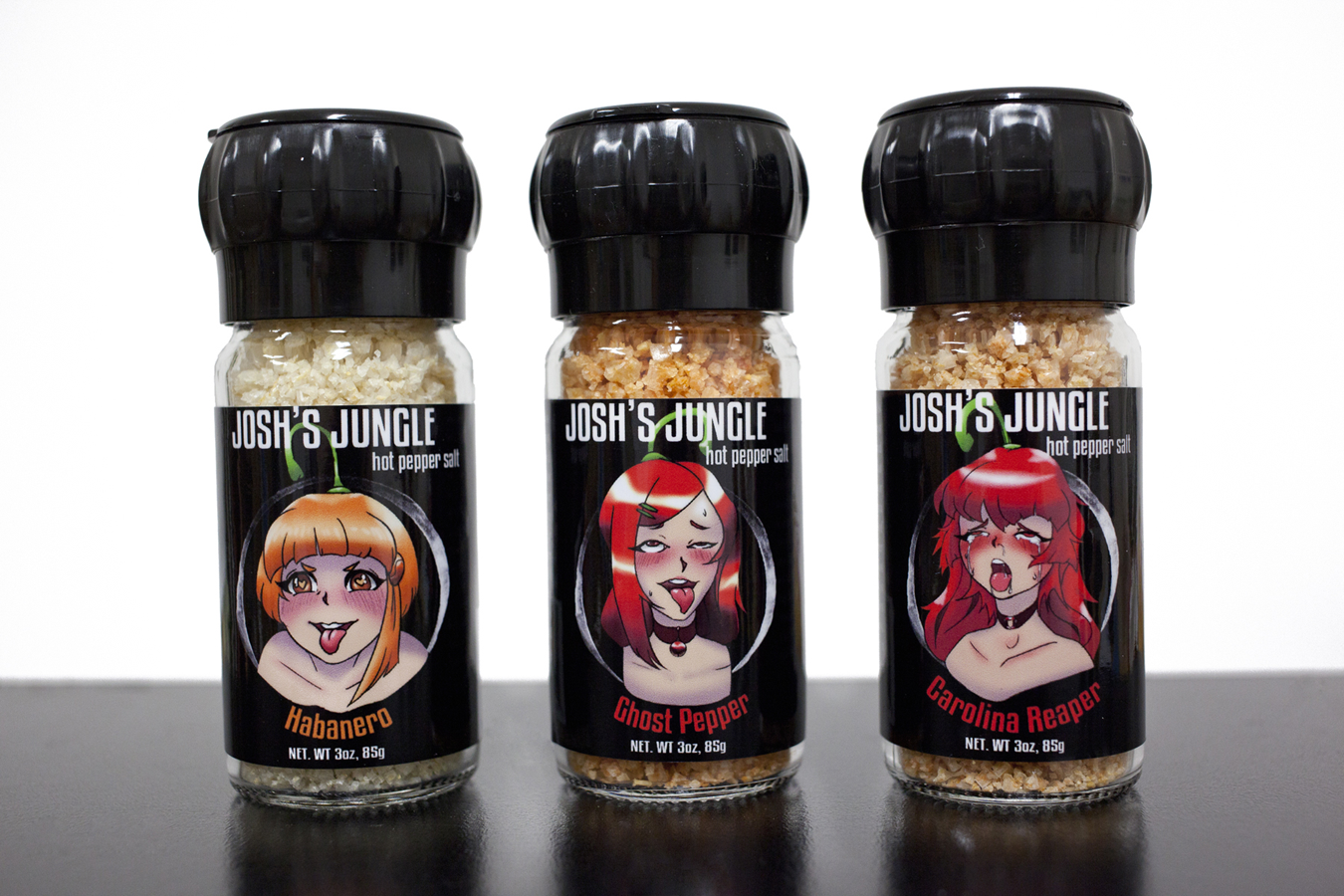 Hot Pepper Infused Sea Salts - Anime Label - Josh's Jungle